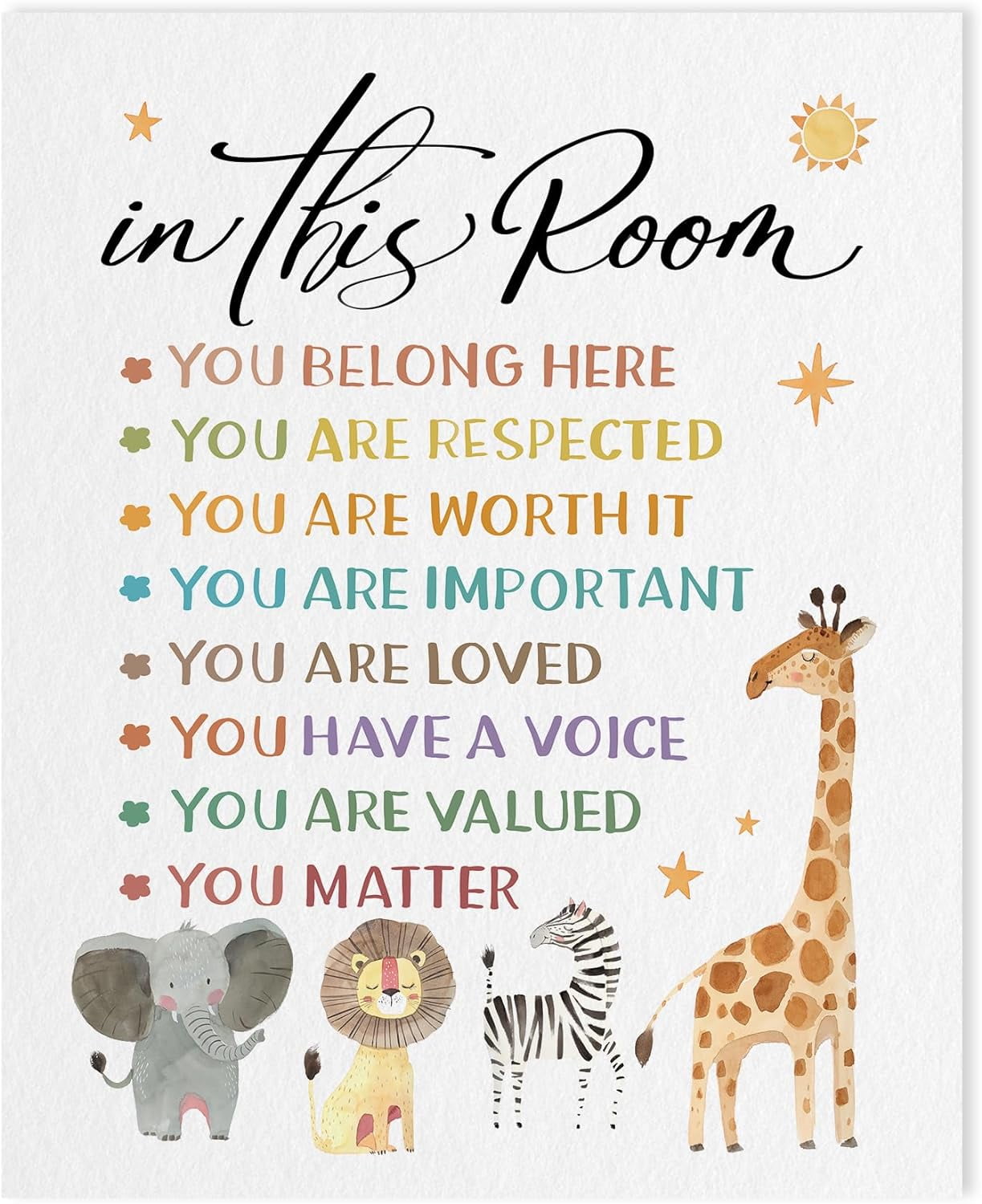 AVOI In This Room Wall Decor: Inspirational Diversity Wall Art Boho ...