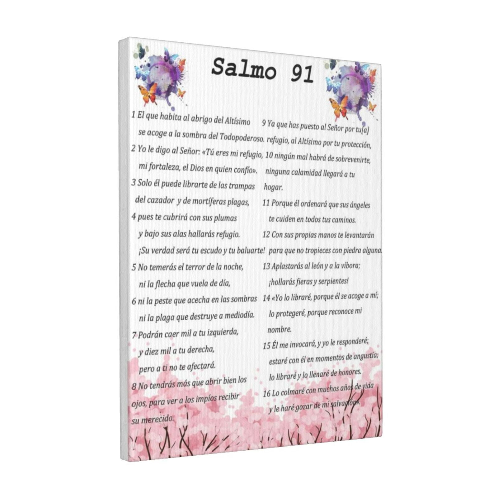 ALOUYA Salmo 91 En Espa®ol Para Pared, Psalm 91 Wall Art, Cuadros ...