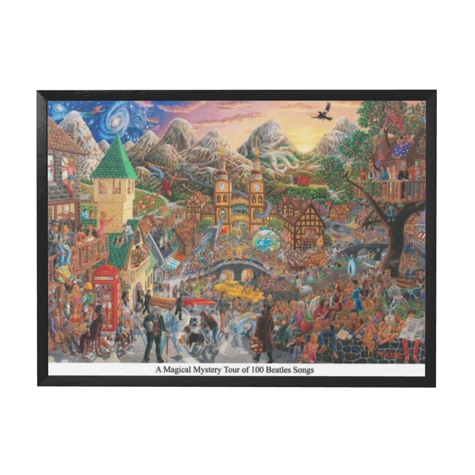 ALOUYA Tom Masse Magical Mystery Tour of 100 Beatles Songs Music Poster ...