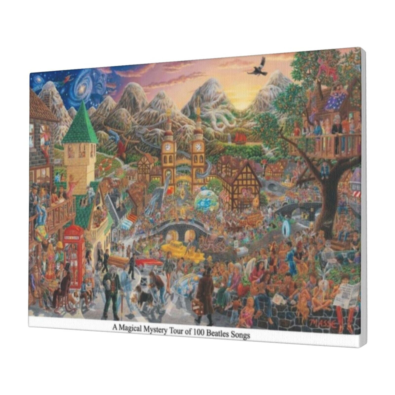 ALOUYA Tom Masse Magical Mystery Tour of 100 Beatles Songs Music Poster ...