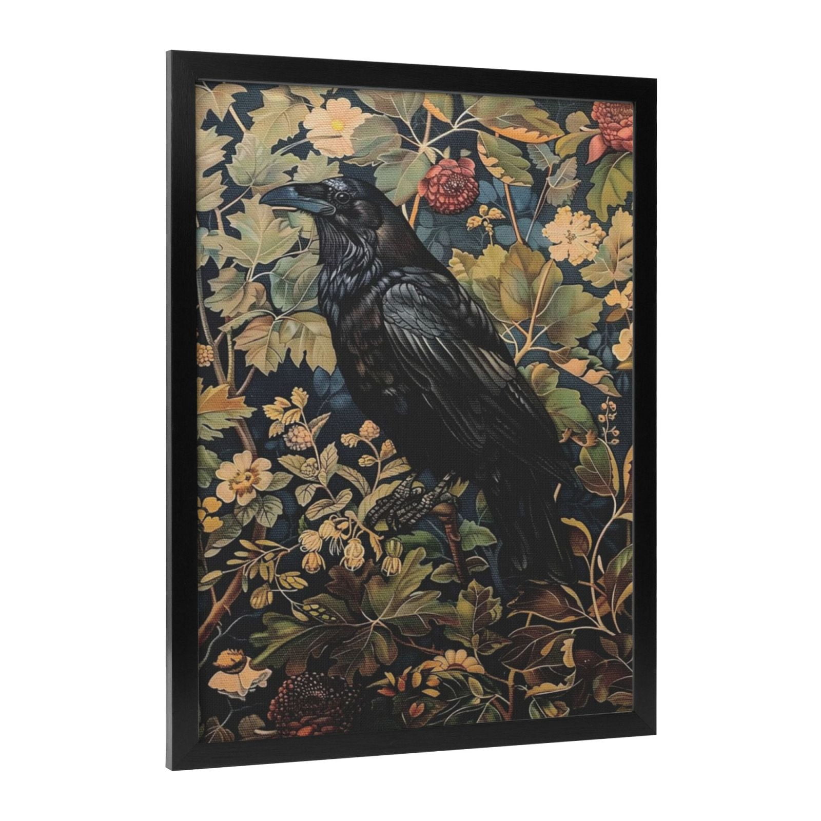 ALOUYA Vintage Black Crow Poster William Morris Wall Art Retro Mid ...