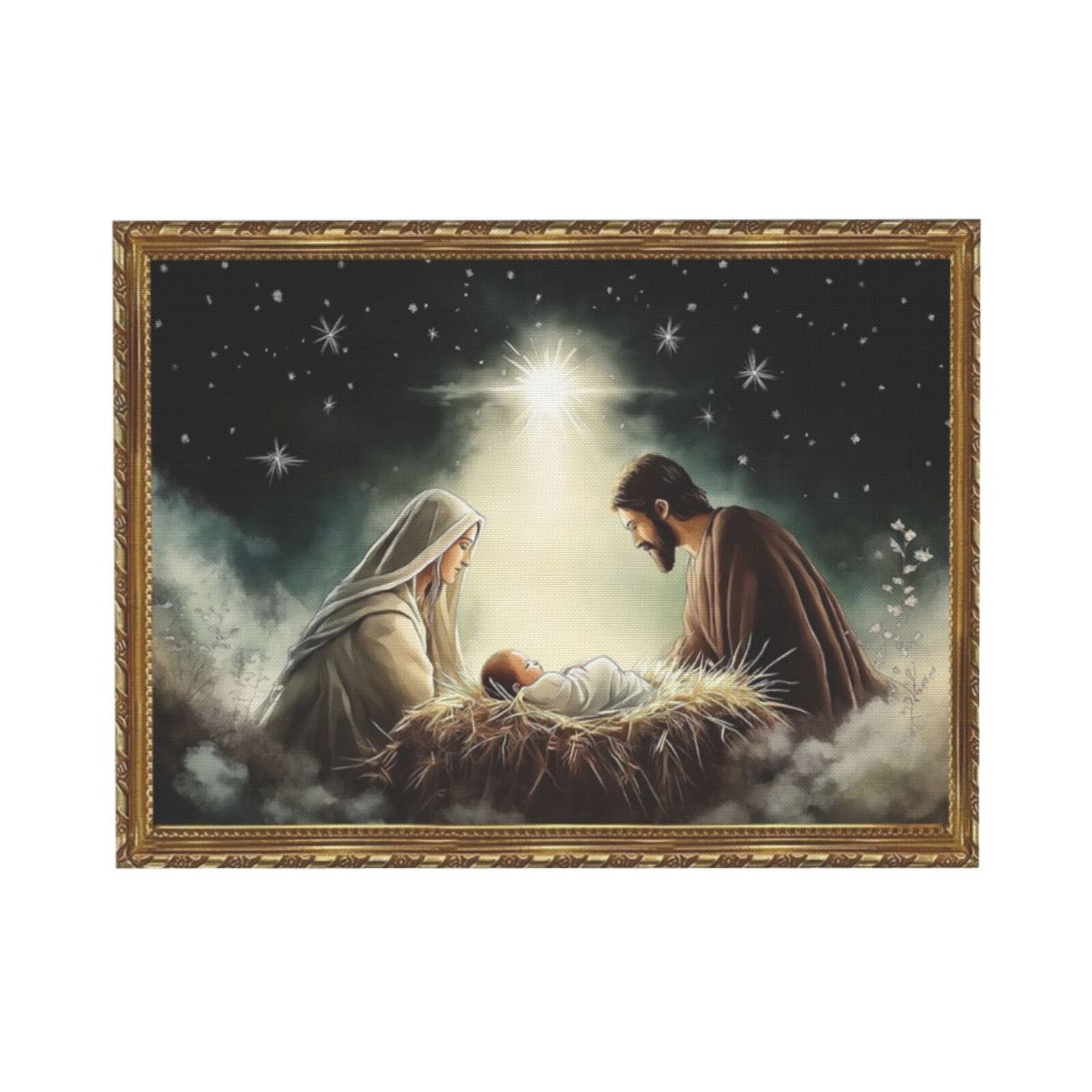 ALOUYA Vintage Mary & Joseph Birth of Jesus Christ Poster, Nativity ...
