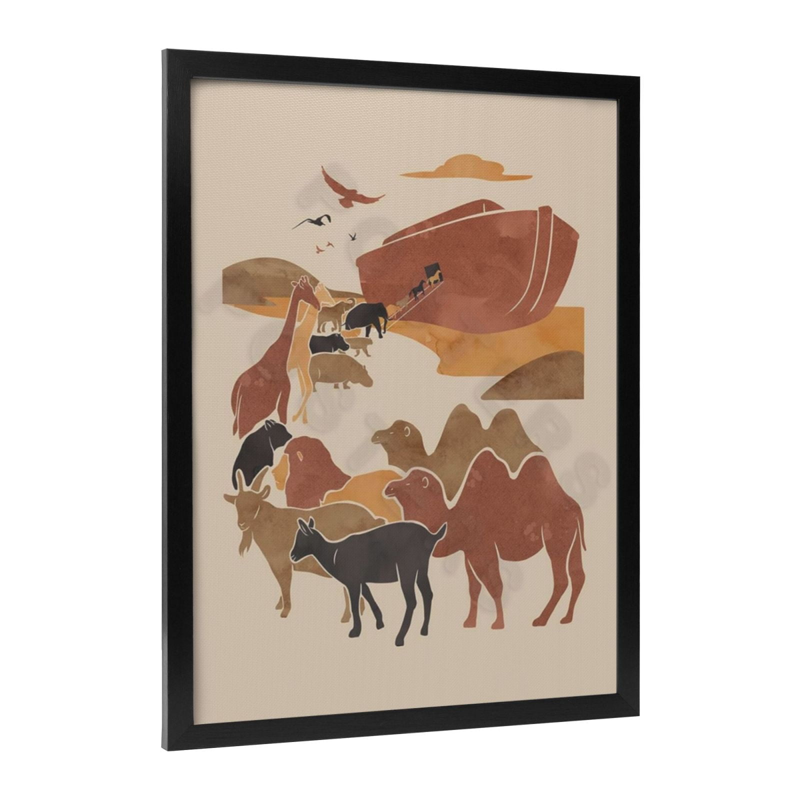 ALOUYA Vintage Retro Christ Bible Verses Noahs Ark Boarding Poster ...