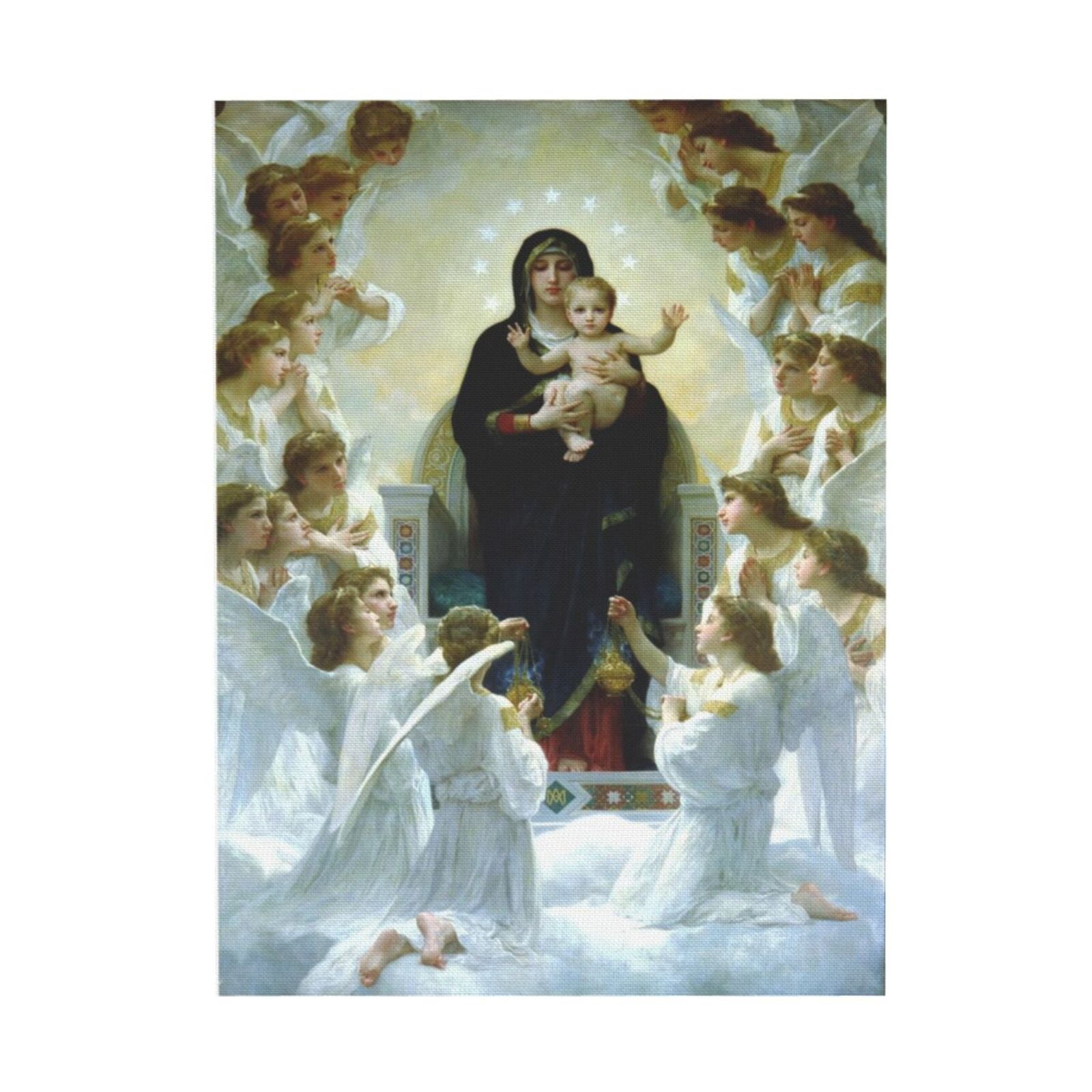 ALOUYA Virgin Mary and Child Jesus POSTER A3 Print Madonna and Angels ...