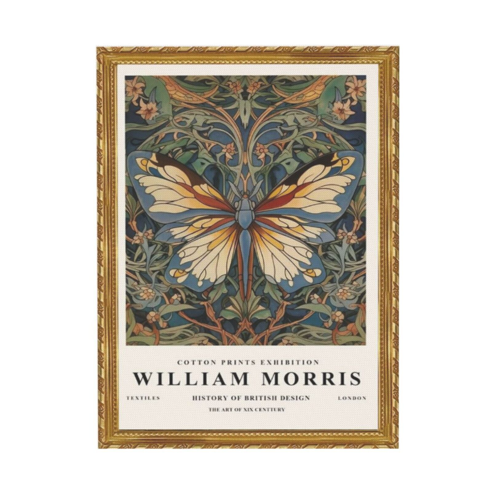 ALOUYA William Morris Exhibition Poster Insect Canvas Painting William ...