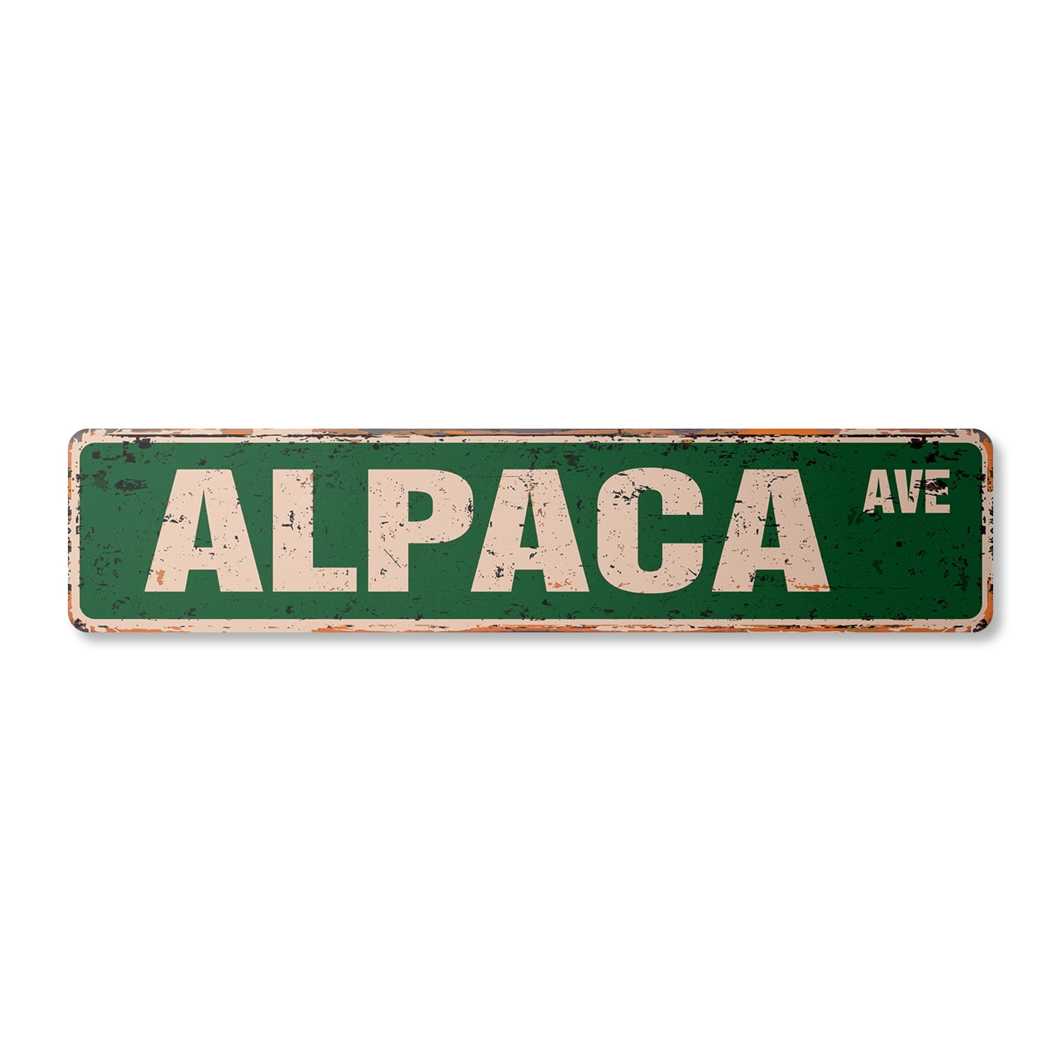 ALPACA Vintage Plastic Street Sign llama animal farm farmer ranch ...