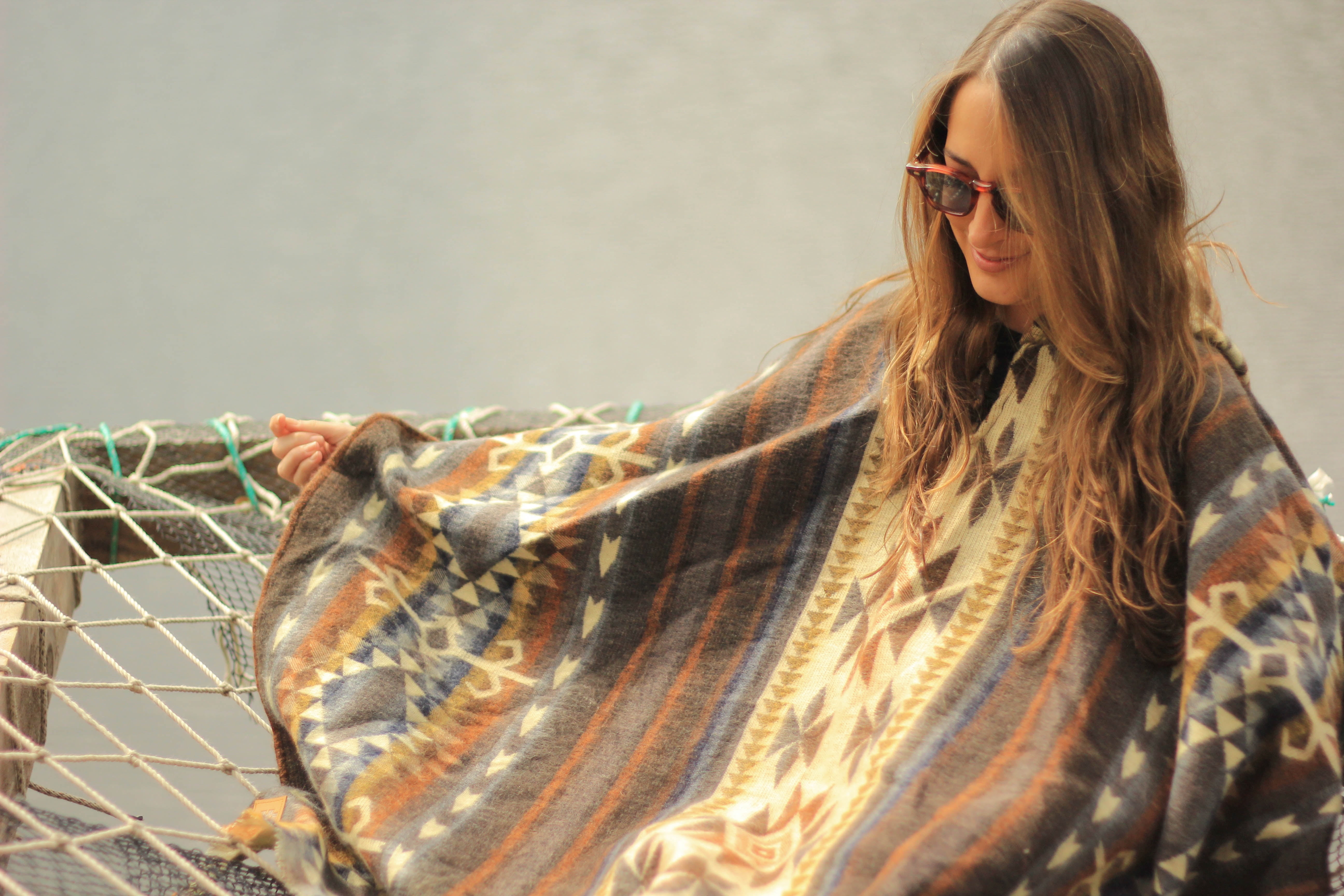 ALPAKITAS Alpaca Wool Poncho - Ancestral Design Poncho - Hooded Poncho ...