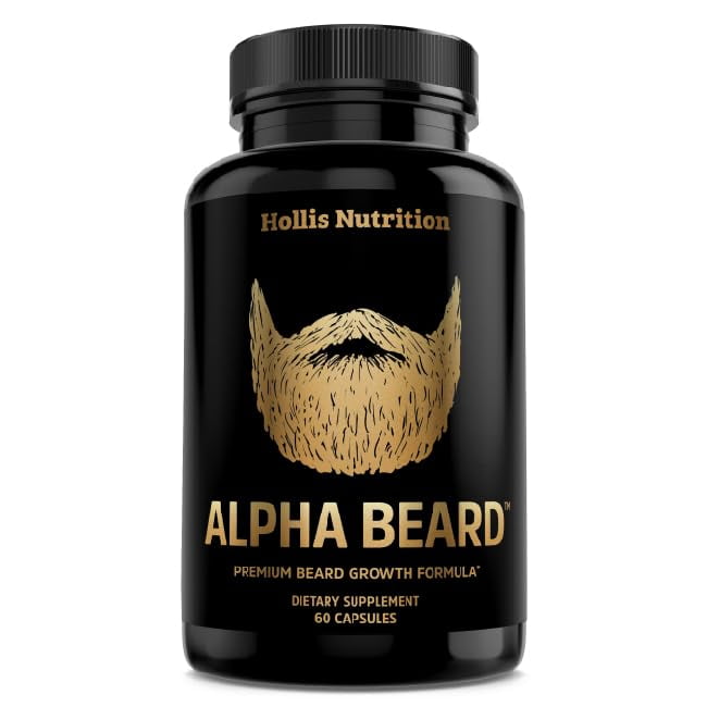 ALPHA BEARD Growth Vitamins Biotin 10K MCG Collagen Keratin Hyaluronic ...