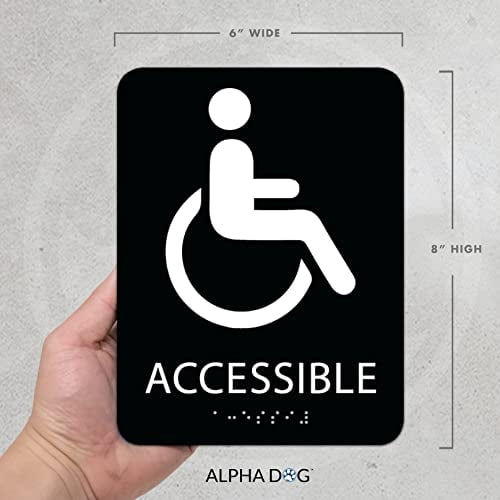 ALPHA DOG ADA SIGNS Handicap Accessible Exit Entrance Sign 8x6 inch ADA ...