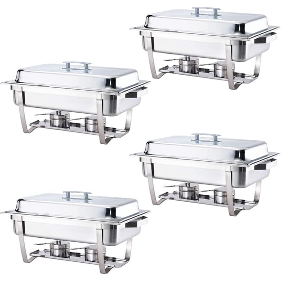 ALPHA LIVING 4 Pack 8QT Chafing Dish High Grade Stainless Steel Chafer ...