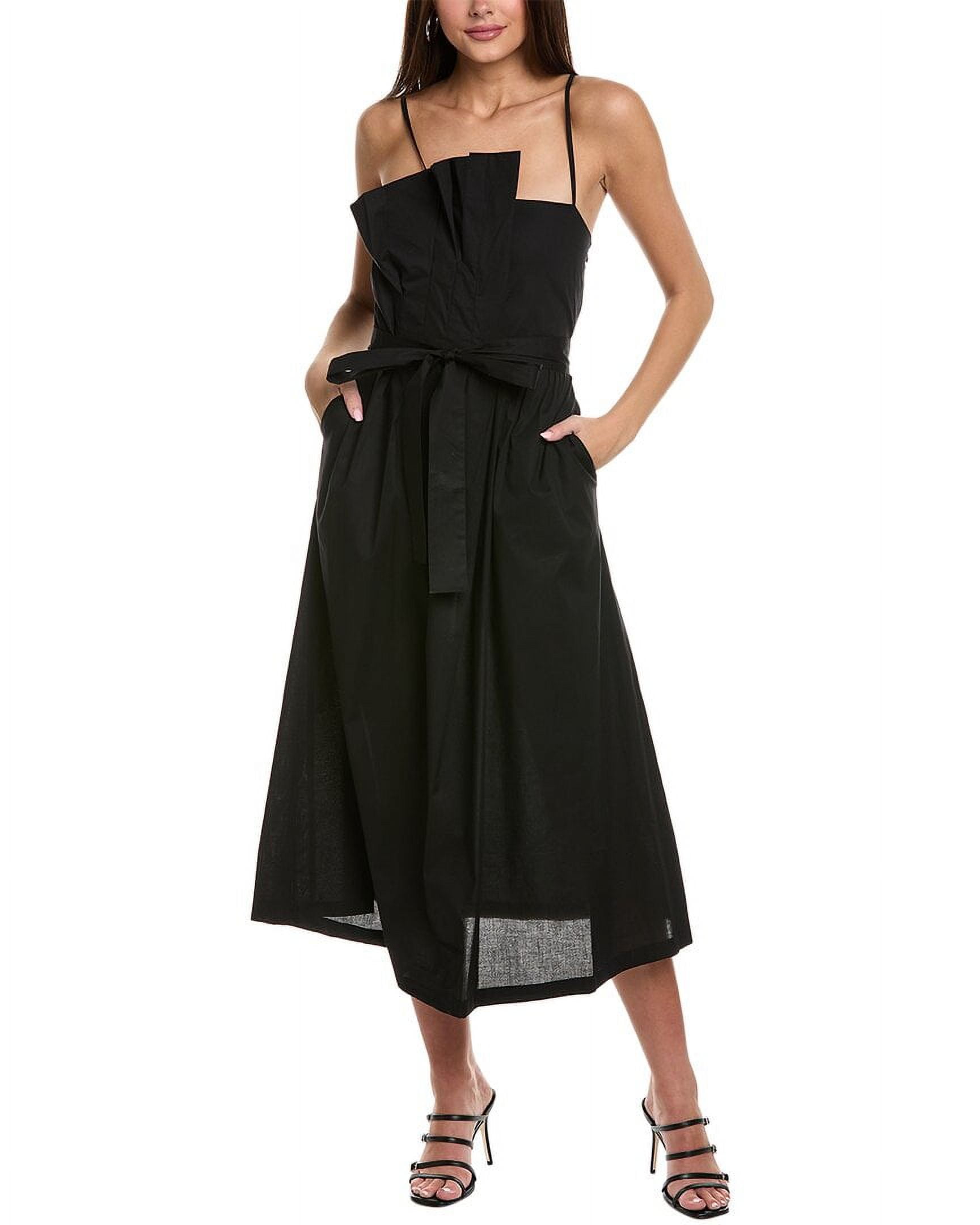 ALPHA STUDIO womens Asymmetrical Maxi Dress, 42, Black - Walmart.com