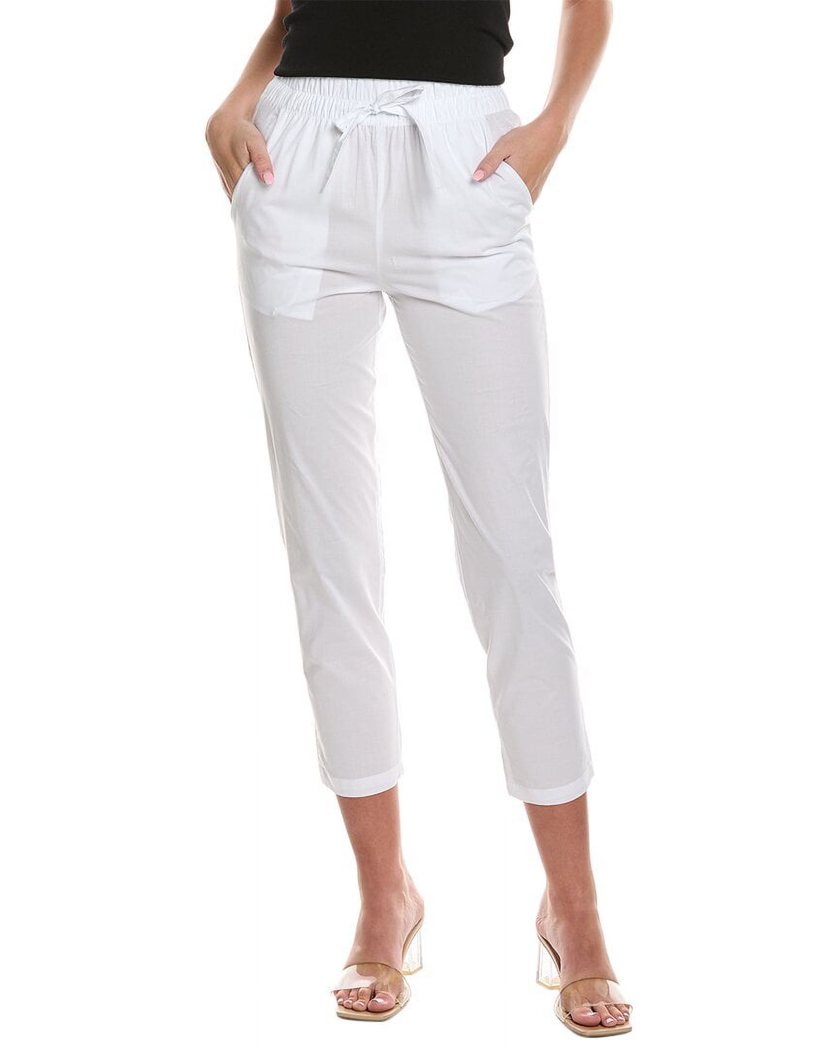 ALPHA STUDIO womens Smocked Pant, 38, White - Walmart.com