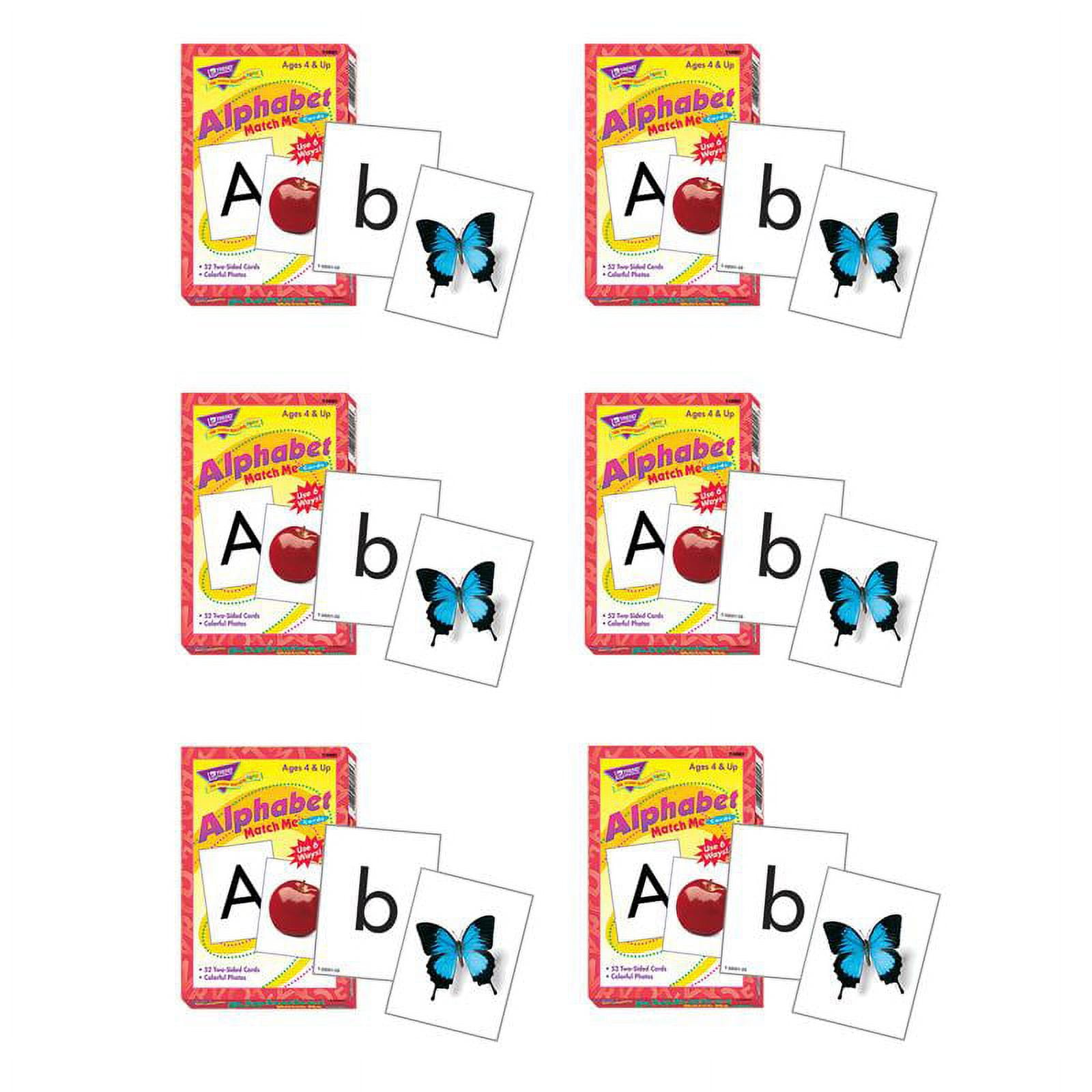 ALPHABET MATCH ME CARDS, 6 SETS - Walmart.com