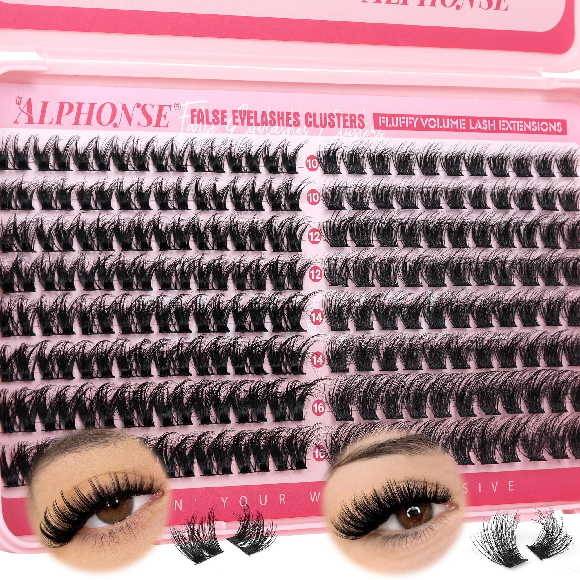ALPHONSE Lash Clusters 2 JKF25 Styles Cluster Eyelash Extensions ...