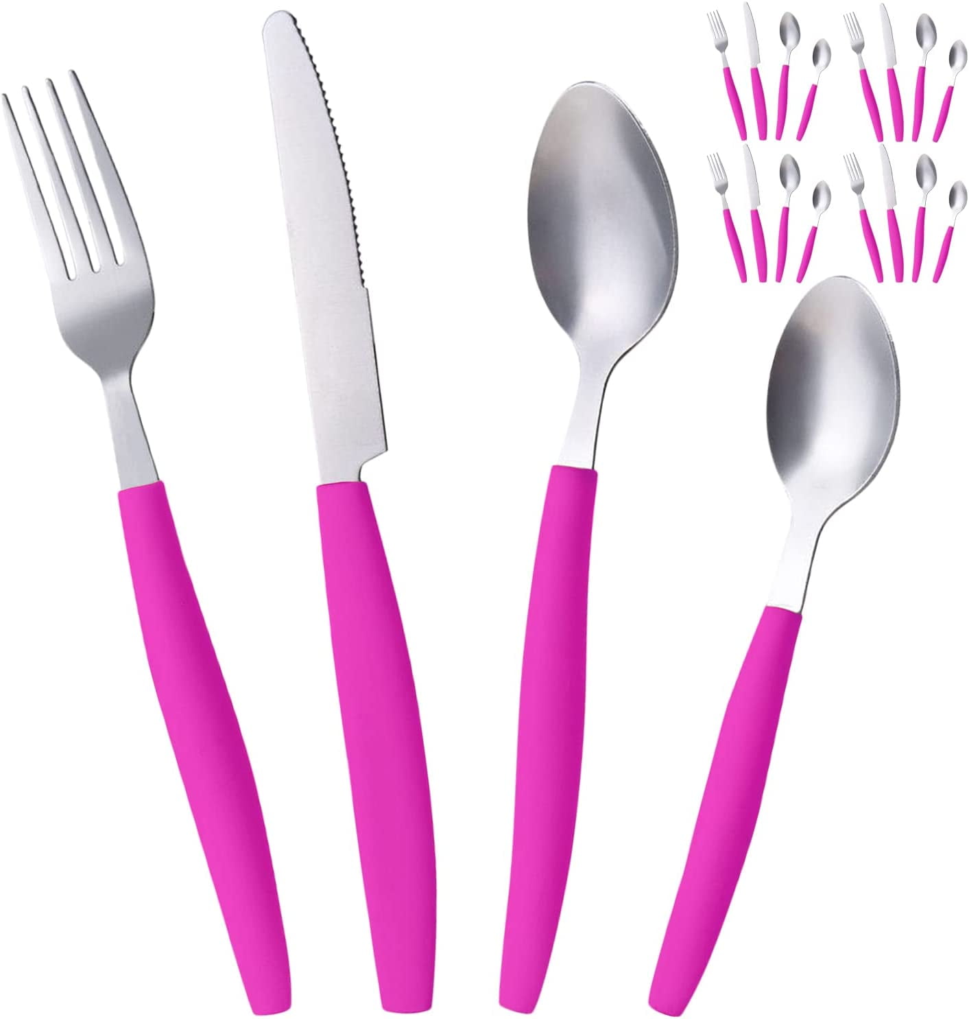 ALPINE CUISINE Flatware Set 16 Piece Service for 4, Stainless Steel ...