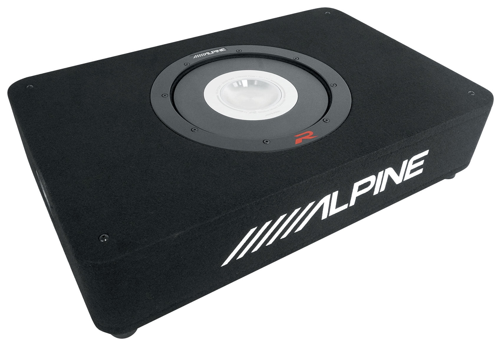 ALPINE RS-SB12 12” HALO 1800w Shallow Slim Loaded Subwoofer in Sub Box ...