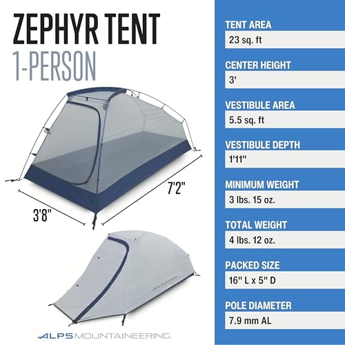 ALPS Mountaineering Zephyr 1-Person Tent - Walmart.com