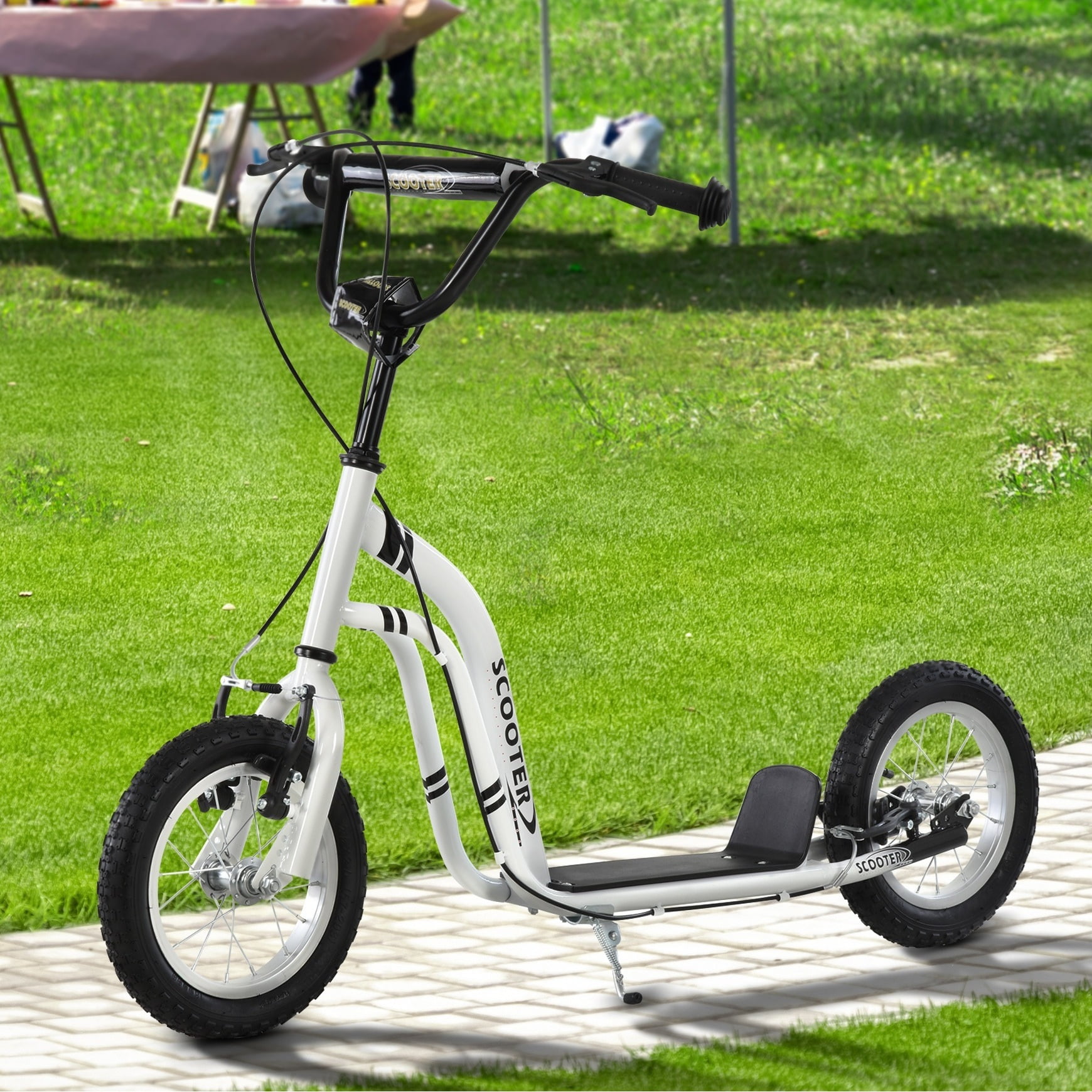 ALPULON 220 LBS Kick Scooter with Adjustable Handlebar, Ride On Toy for ...