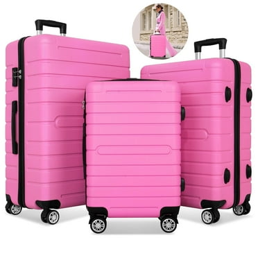 MODERNLUXE 3 Piece Luggage Set Hardside Lightweight Suitcase with TSA ...