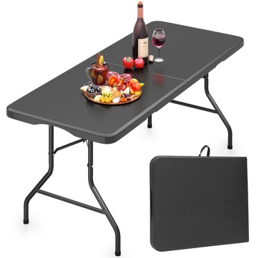 Lifetime 6 Foot Fold-in-Half Rectangle Table, Indoor/Outdoor Light ...