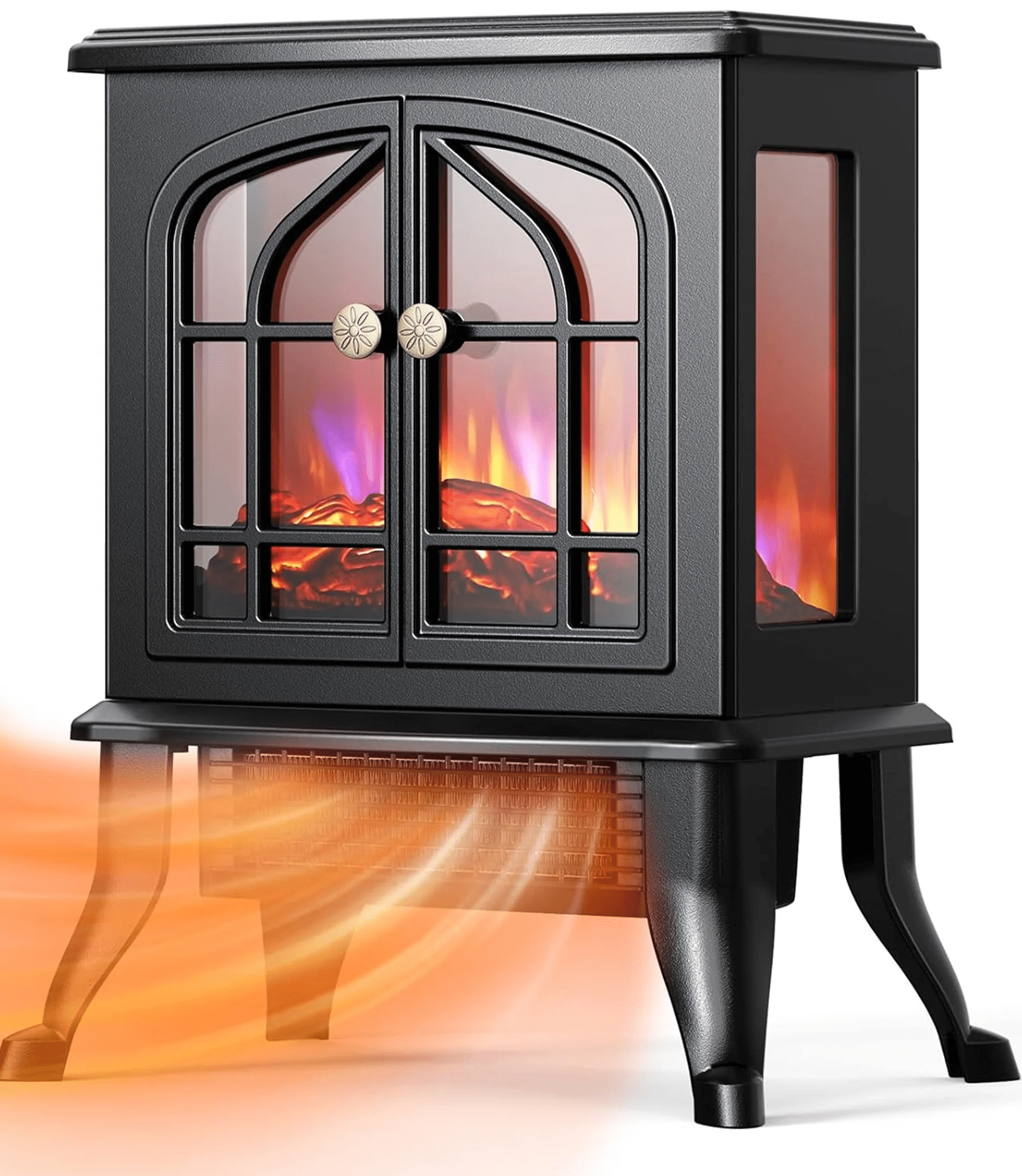 ALPULON Electric Infrared Quartz Fireplace Stove Heater with 3D Flame ...