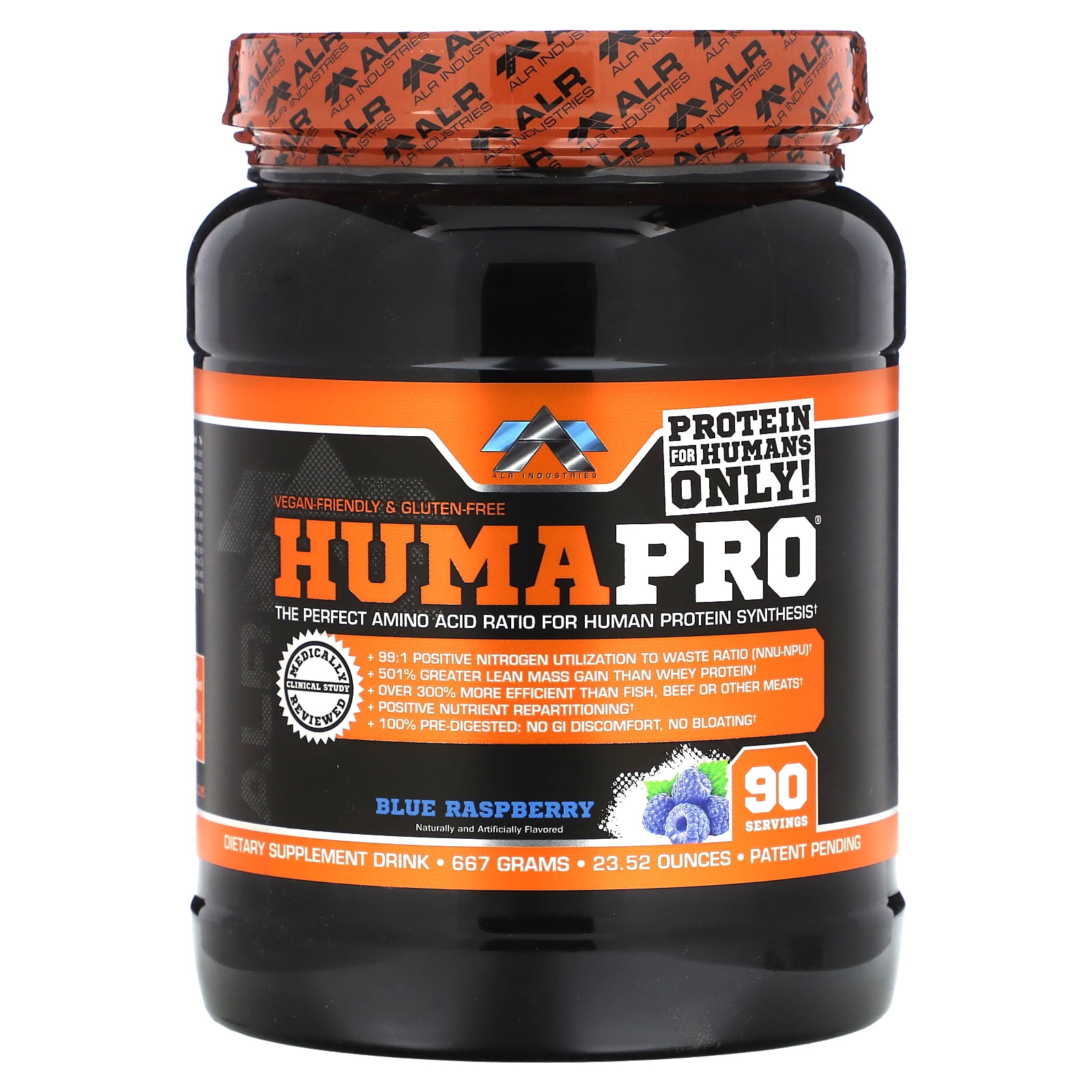 ALR Industries HumaPro, Blue Raspberry, 23.52 oz (667 g) - Walmart.com