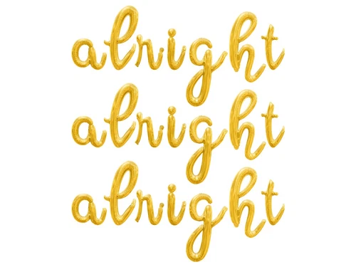 ALRIGHT ALRIGHT ALRIGHT Cursive Letter Balloon Banner -Birthday Party ...