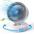 ALROCKET Desk Fans,90° Oscillating Air Circulator,4 Speeds,40ft ...