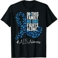 ALS Awareness Month Blue Ribbon Butterflies T-Shirt - Walmart.com