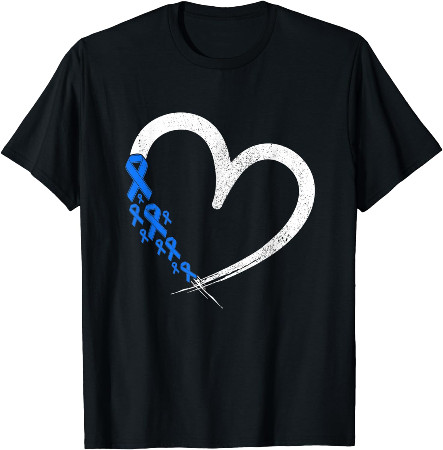 ALS Awareness Month Blue Ribbon Heart ALS Support Squad T-Shirt ...