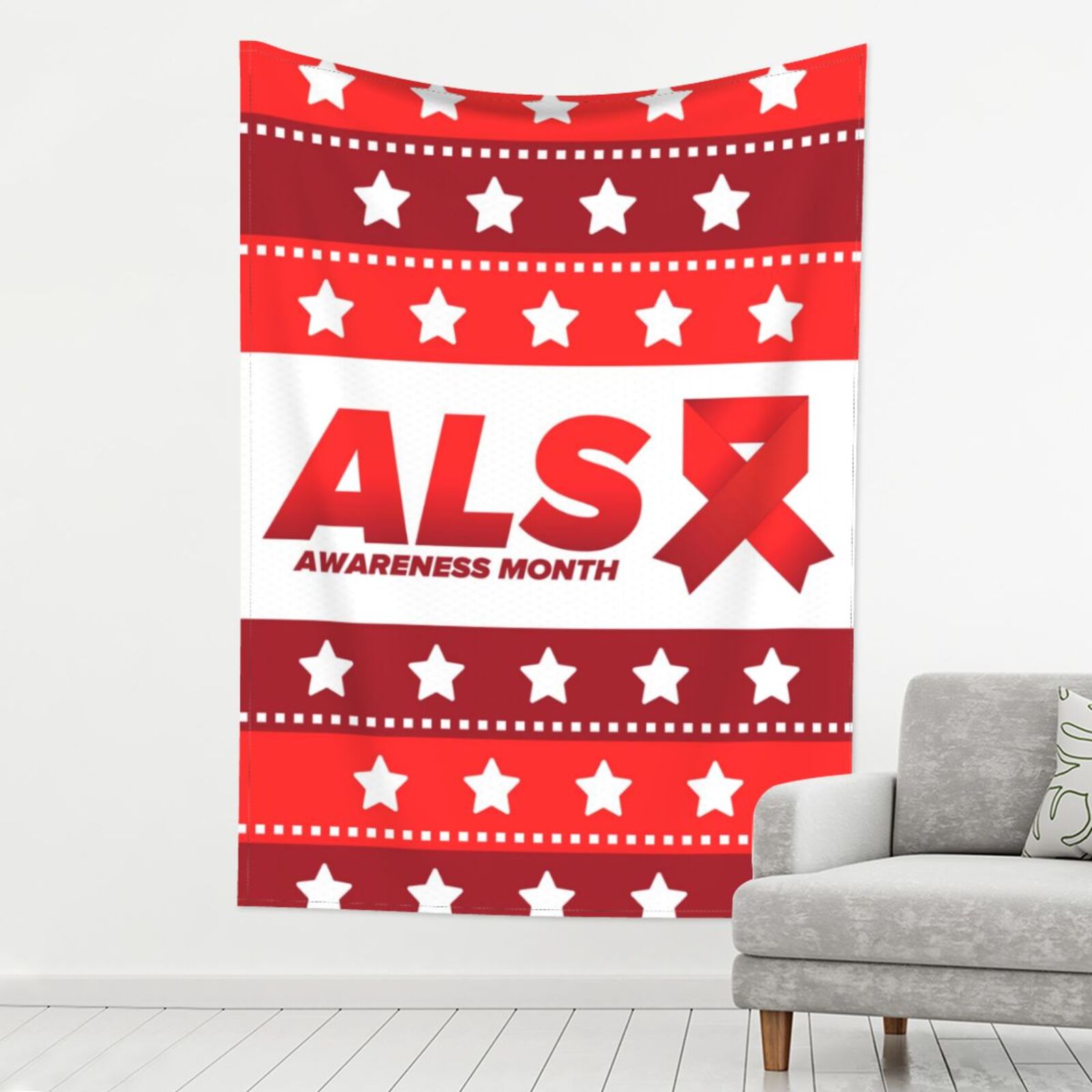 ALS Awareness Month Tapestry Banner Backdrop Flag Background Decoration ...