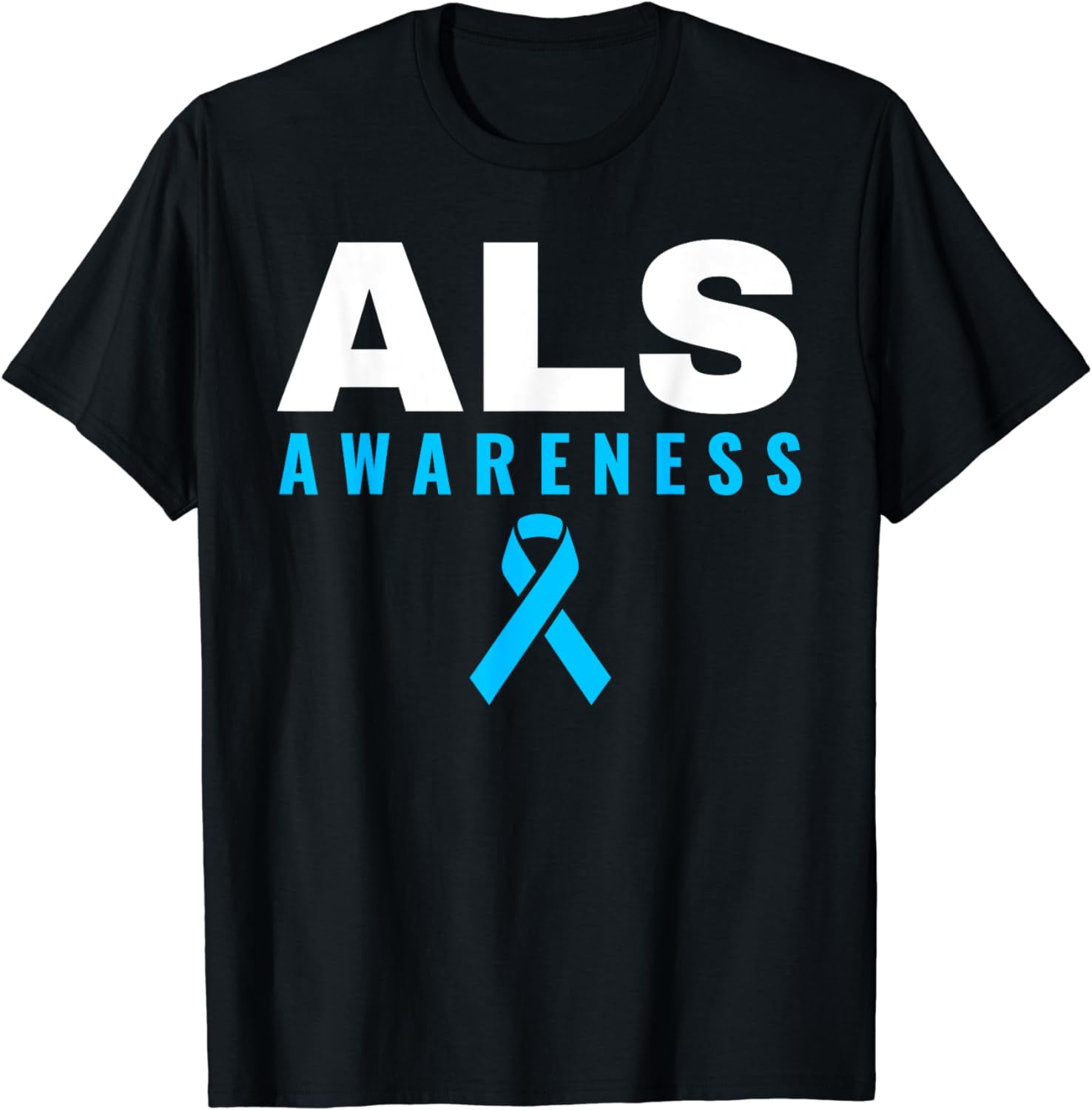 ALS Blue Ribbon ALS Awareness Month May Fight Squad Apparel T-Shirt ...