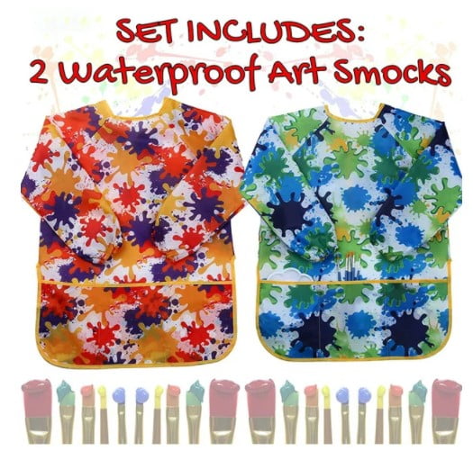 ALS Supplies Children Toddler Waterproof Art Smock with Big Pockets for ...