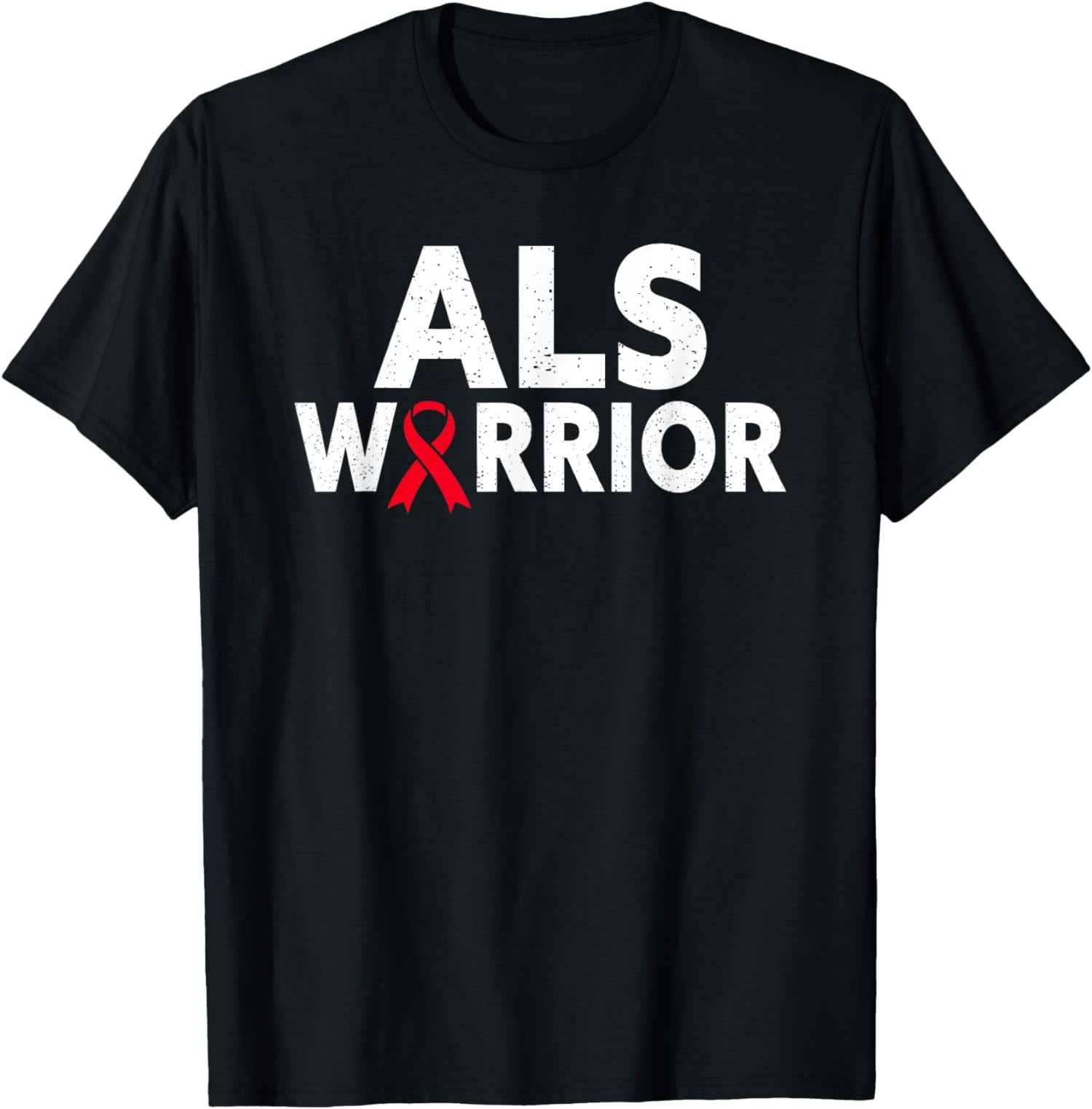 ALS warrior - ALS Awareness Month red ribbon T-Shirt - Walmart.com