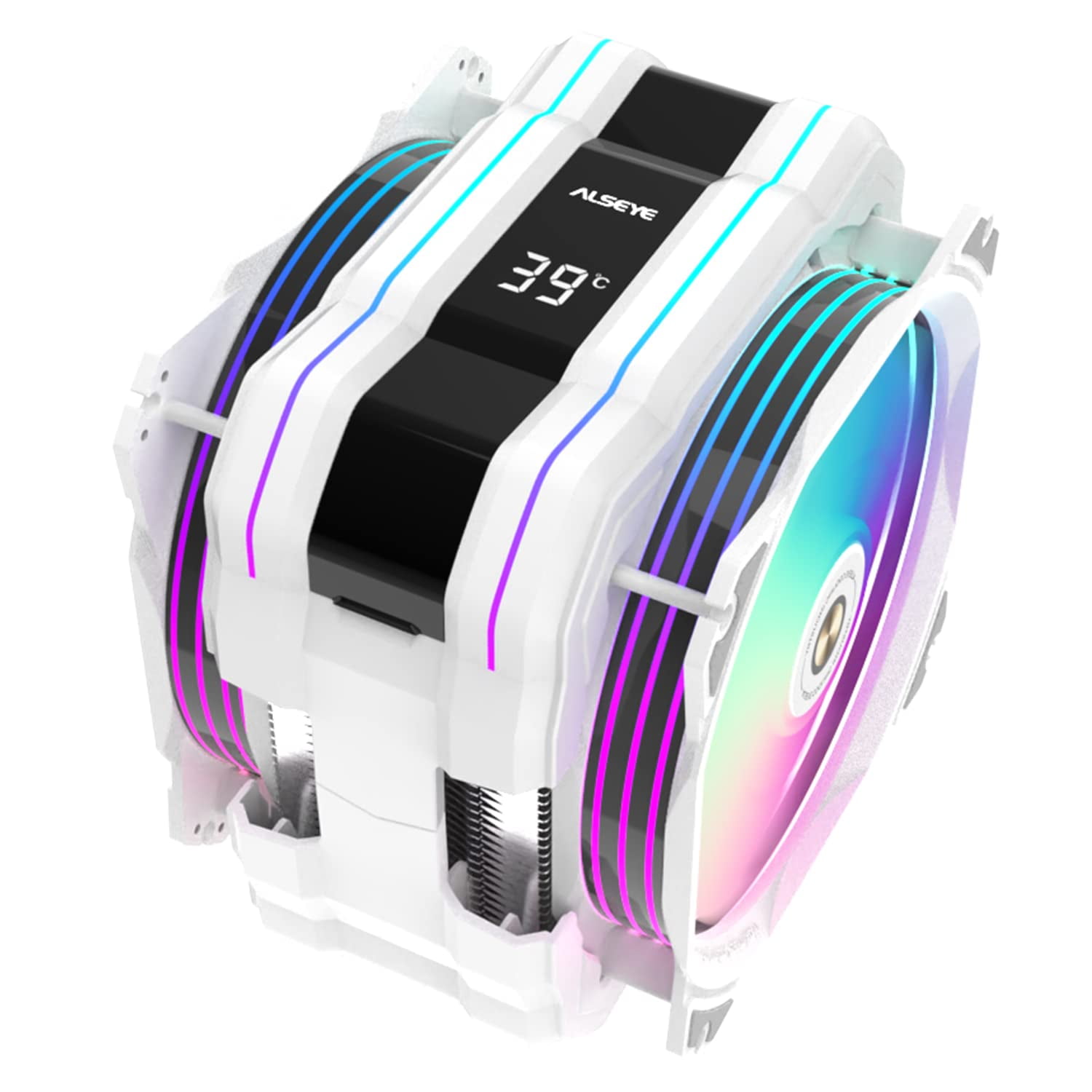 ALSEYE M120D Plus CPU Air Cooler, Temperature Displayed CPU Cooler ...