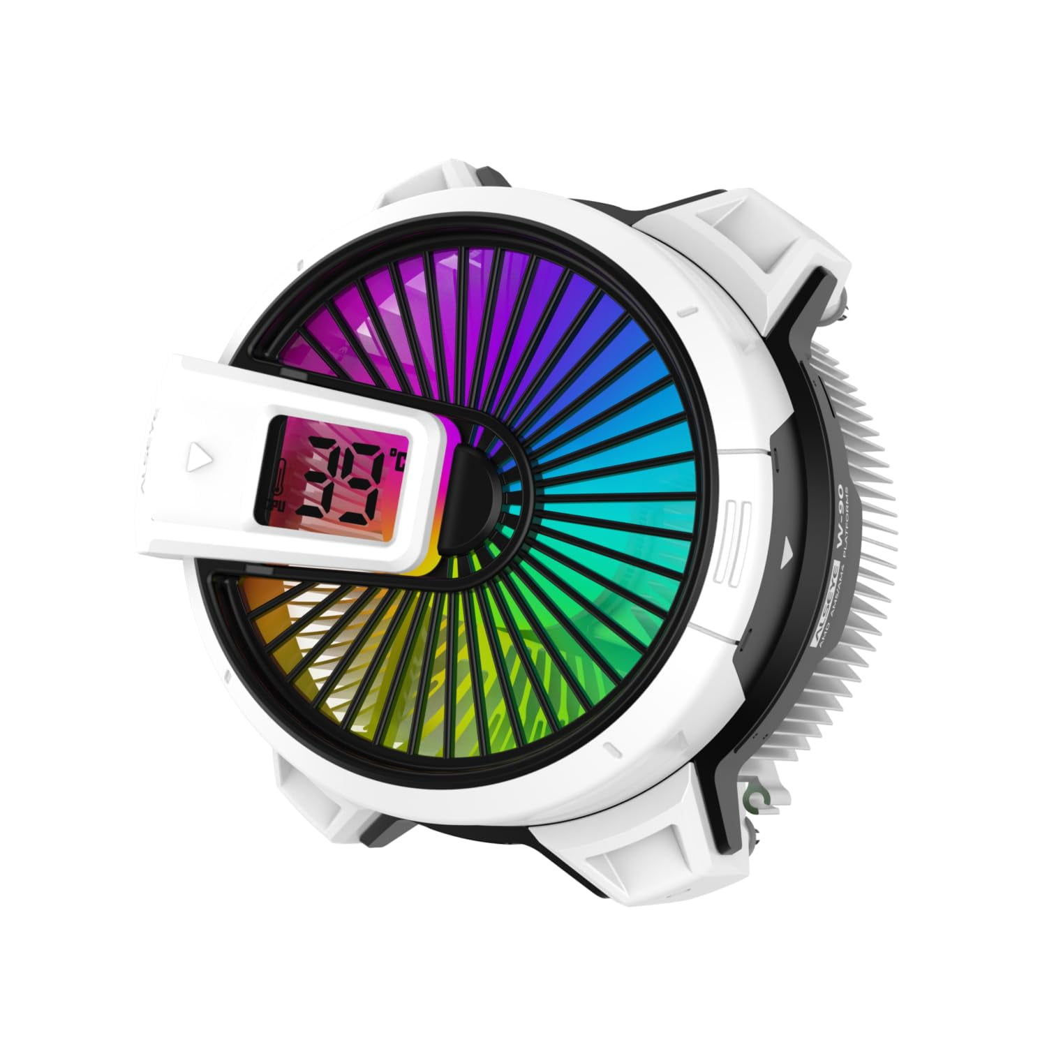 ALSEYE W90 CPU Cooler, Temperature Displayed CPU Cooler for Small Size ...