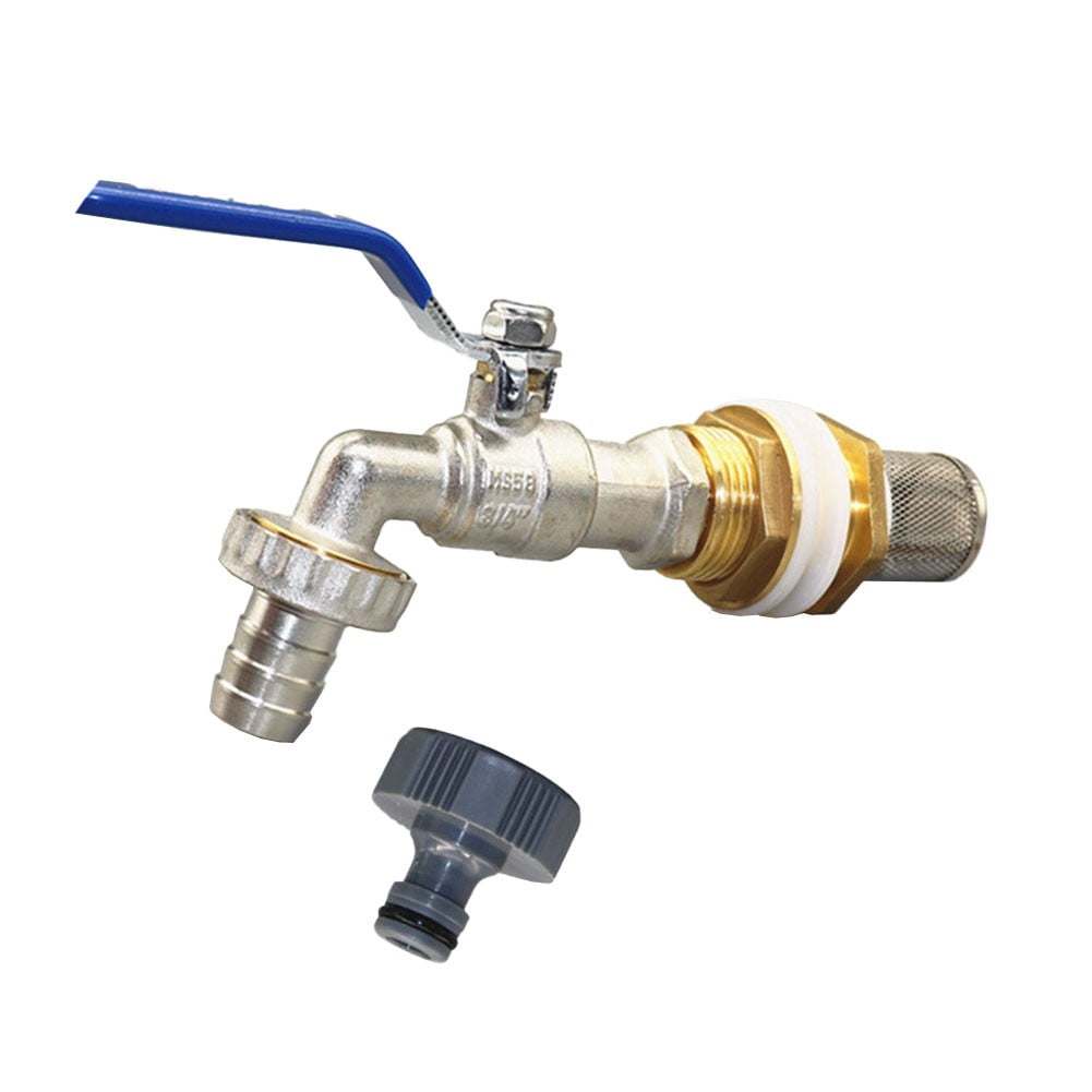 ALSLIAO 1/2 3/4 Inch Plastic Water Bucket Adapter Filter Faucet Brass ...