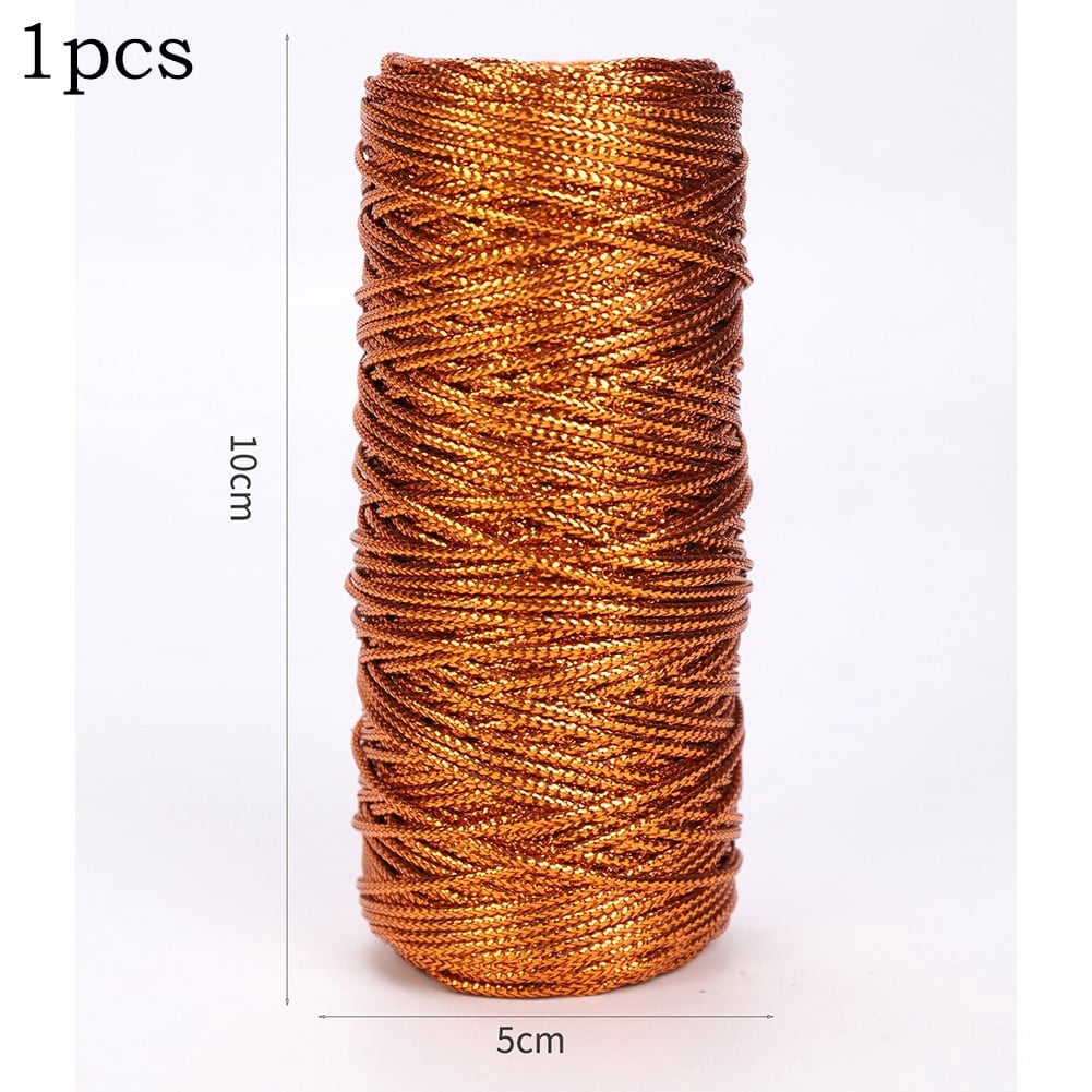 ALSLIAO 100M 1.5mm Gold Silver Cord Rope String Twine Ribbon Bows ...