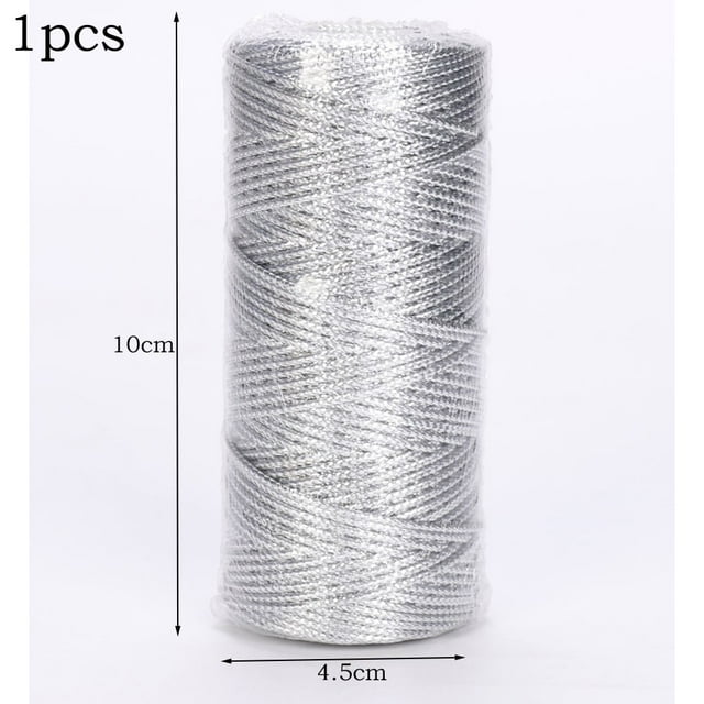 ALSLIAO 100M 1.5mm Gold Silver Cord Rope String Twine Ribbon Bows ...