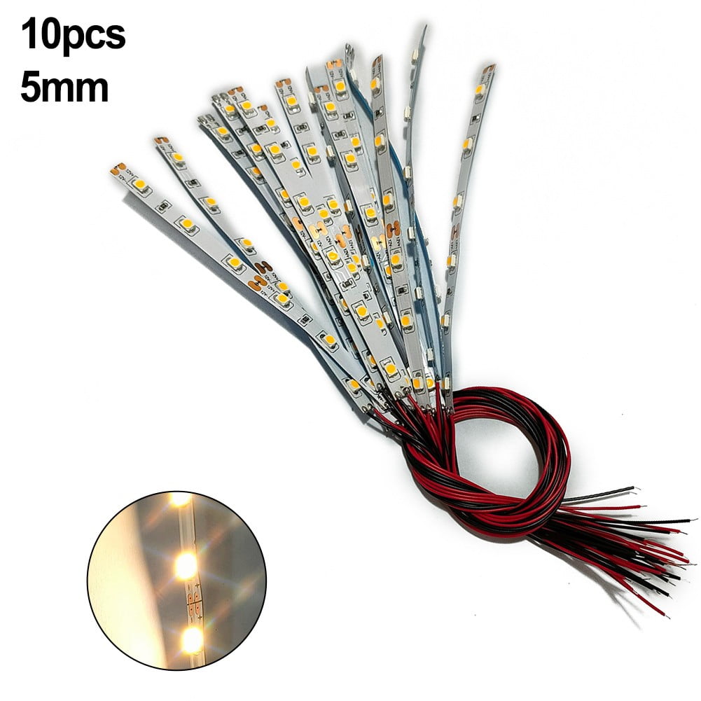 ALSLIAO 10Pcs Pre Wired White Strip 6 Led Smd Led Light Self-Adhesive ...