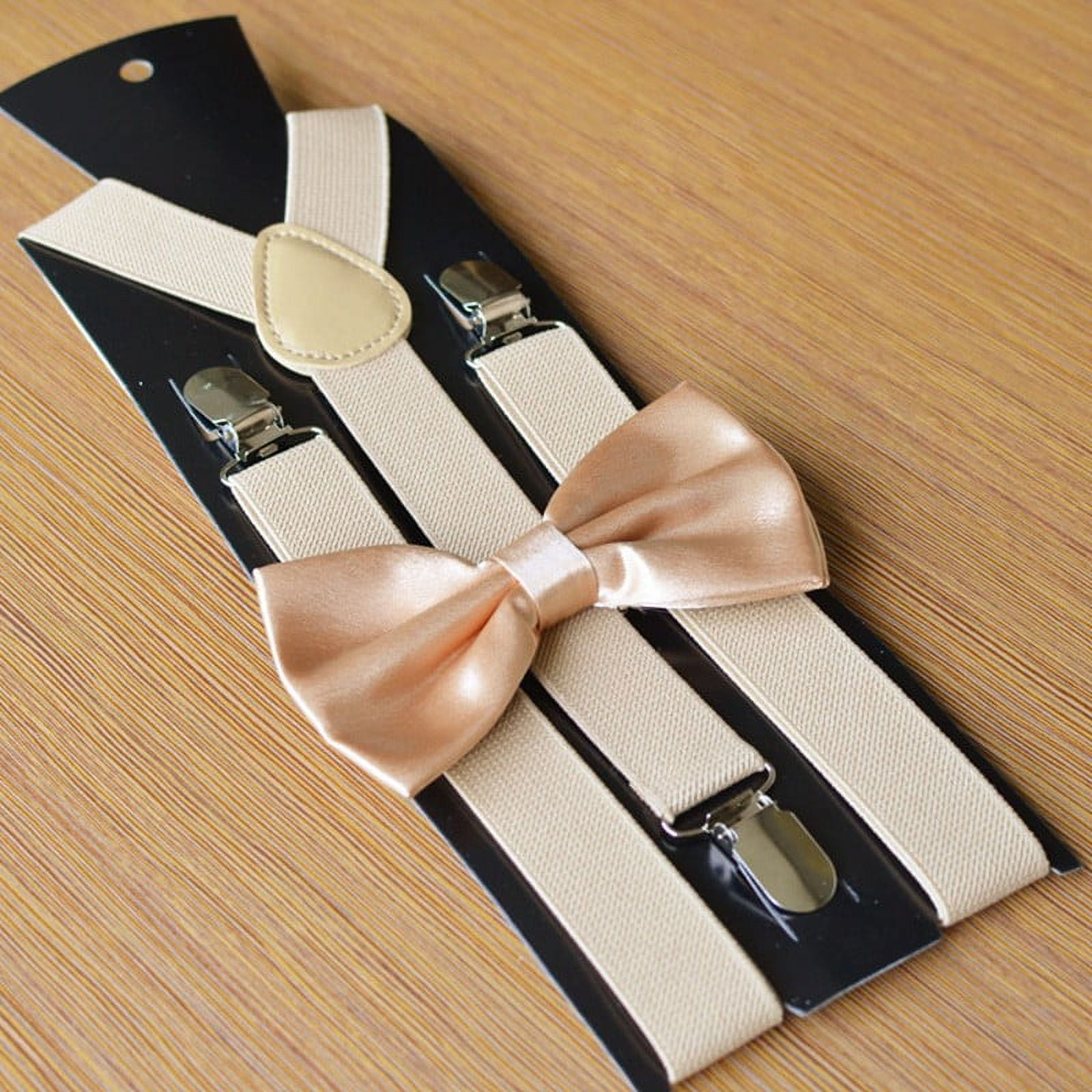 ALSLIAO Men Matching Suspenders Braces Bow Tie Combo Sets Fancy Costume ...