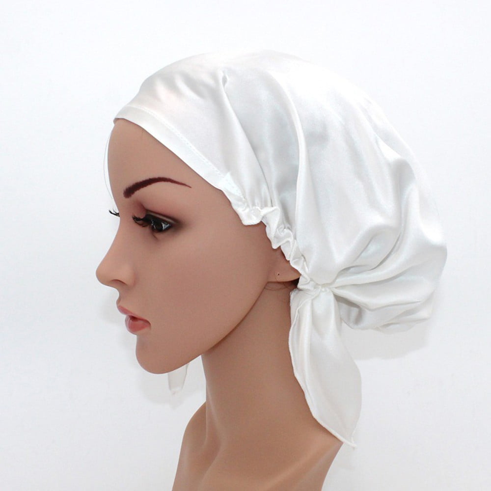 ALSLIAO Silk Sleep Night Cap Head Wrap Cover Bonnet For Hair Women ...