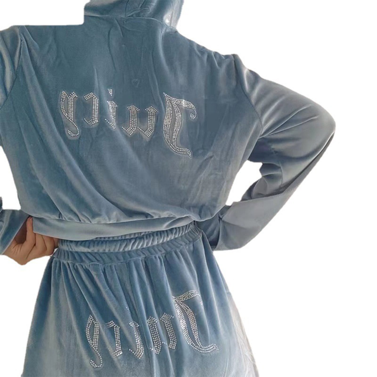 ALSLIAO Women 2 Piece Outfits Velour Tracksuit for Velvet Jogging ...