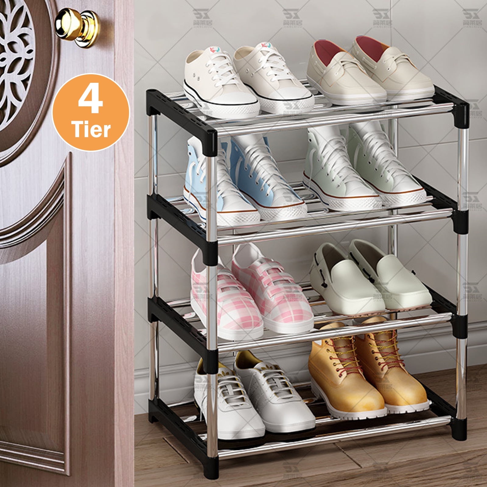 4-Tier Multi-Layer Shoe Storage Shelf, Multifunctional Shoe Rackfor ...