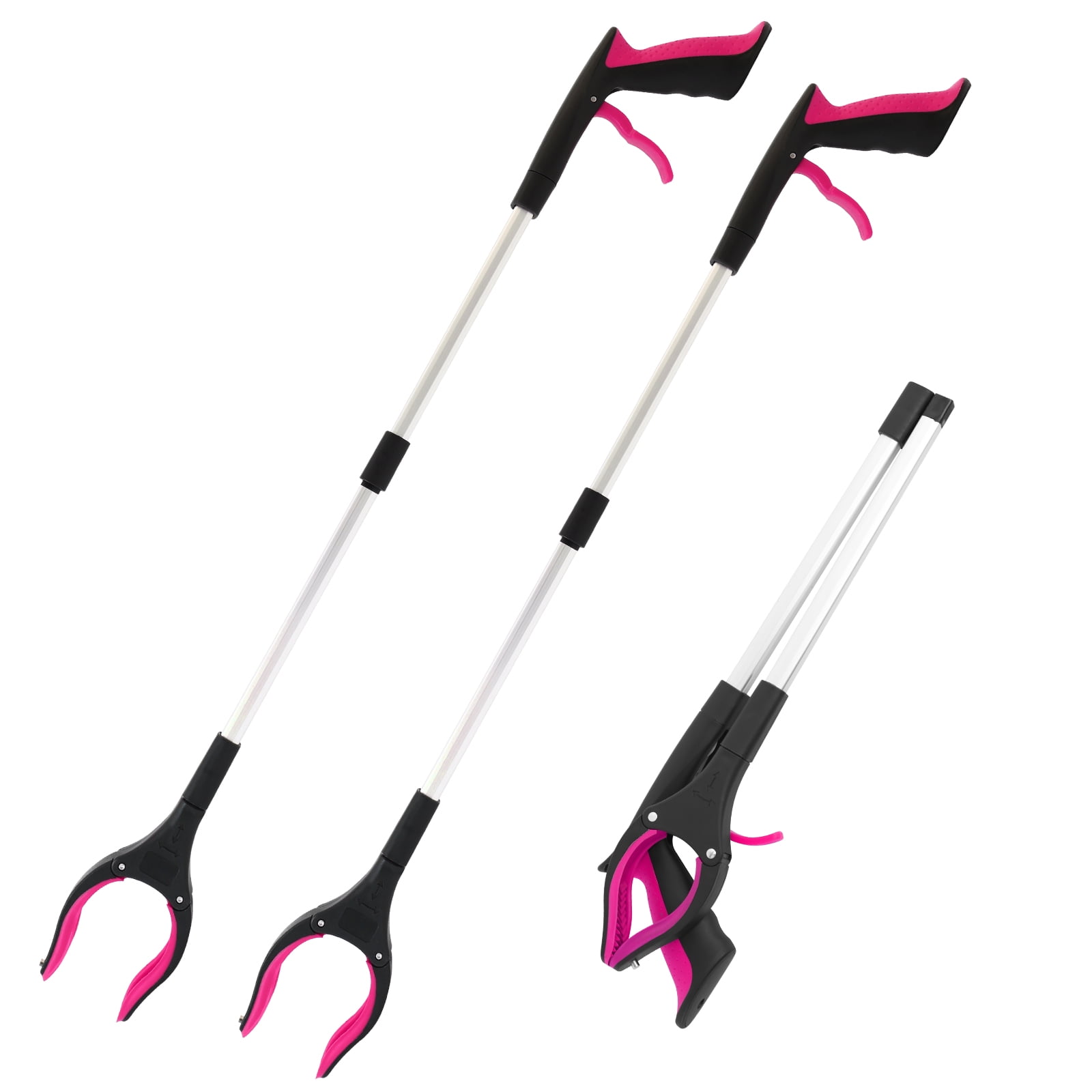 ALSO GO 2PK Foldable Reacher Grabber Tool,32" Grabbers for Elderly ...