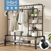 HioHa Clothes Rack on Wheels, Double Rail Heavy Duty Garment Rack with ...