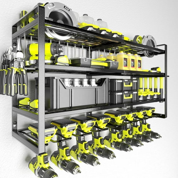 CATGOOD Power Tool Organizer Wall Mount, 8 Drill Holder, Heavy-Duty ...