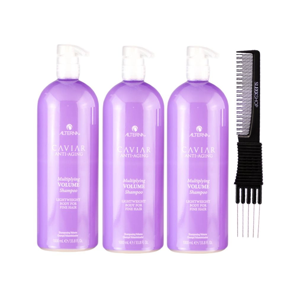 ALTERNA Caviar Multiplying Volume Shampoo (33.8 oz) with SLEEKSHOP ...