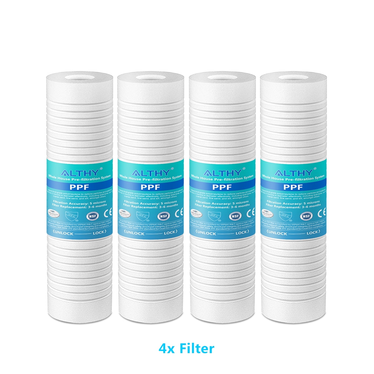 ALTHY 5 Micron Whole House Sediment Water Filter System Prefilter ...