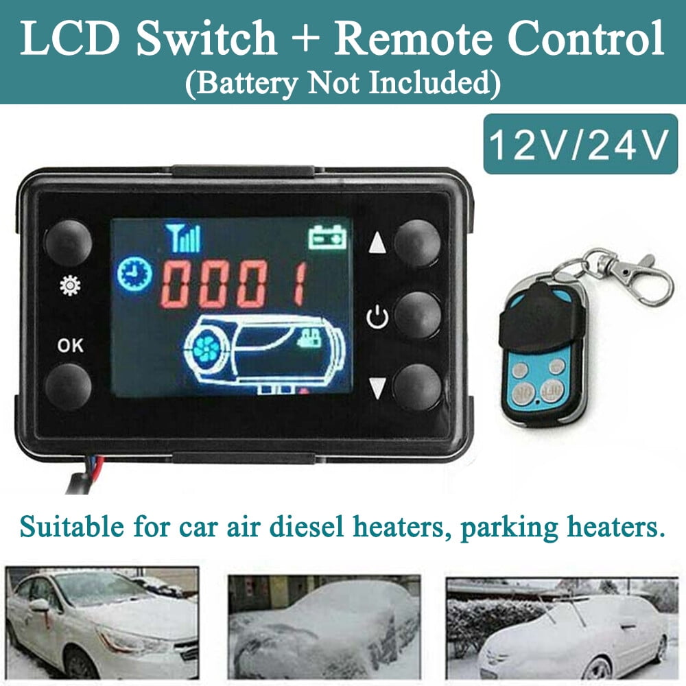 ALTIMES 12V/24V Car Heater Controller LCD Switch 4 Button Remote ...